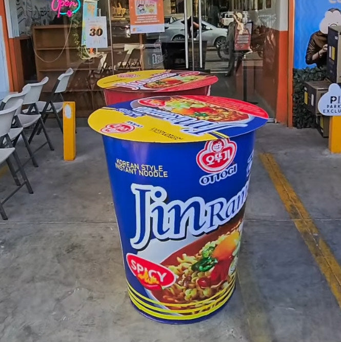 Custom Metal Ramen Cup Table | Korean Cup Noodle Table for Restaurants ...